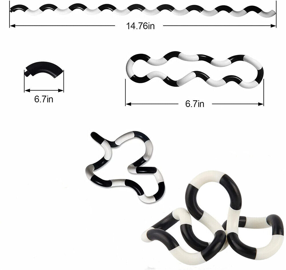 Tangle Twister Ring Finger Fidget Toy String Twist Sensory Anxiety Str ...