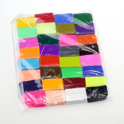 32 Craft Polymer Clay Mixed Colors Block Modelling Moulding Models Art ...