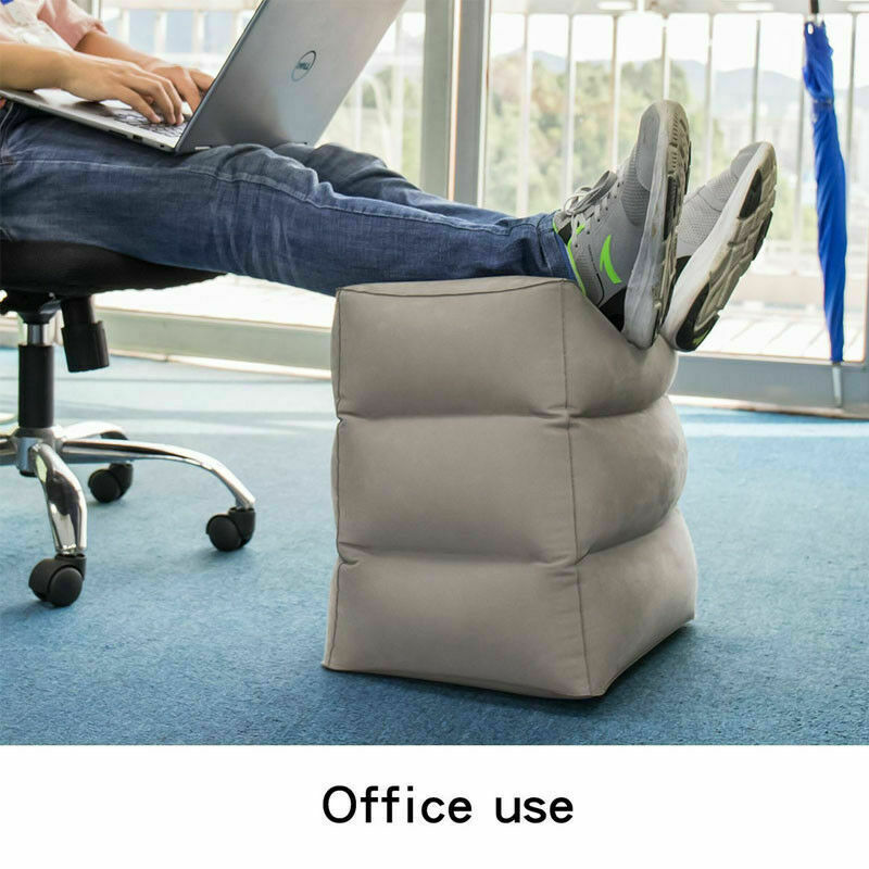 Relief Inflatable Foot Rest Air Pillow Cushion Office Home Leg Footres ...