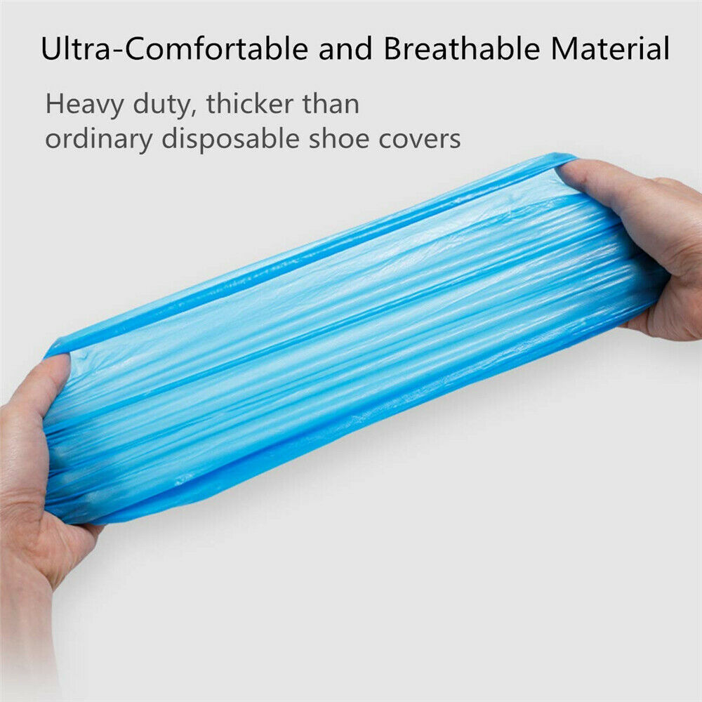 100PCS Disposable Plastic Shoe Covers Rain Overshoes Protector Waterpr ...